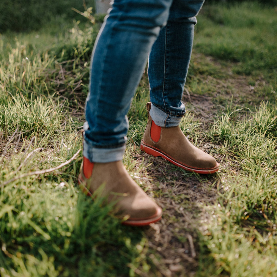 WOMEN'S CHELSEA BOOT FARMER GREY – Veldskoen Shoes Australia